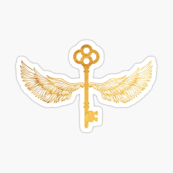 "Wizard Key with wings " Sticker by chiccollection | Redbubble
