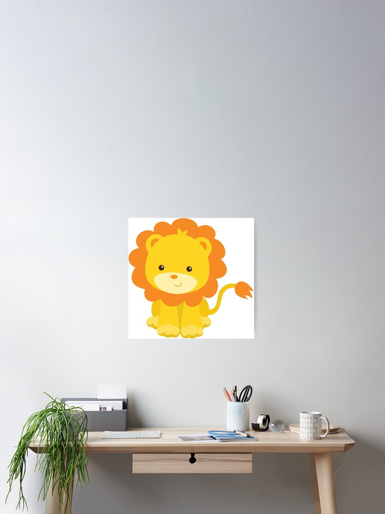 "Lion cartoon - great for kids room" Poster for Sale by Pixar23 | Redbubble