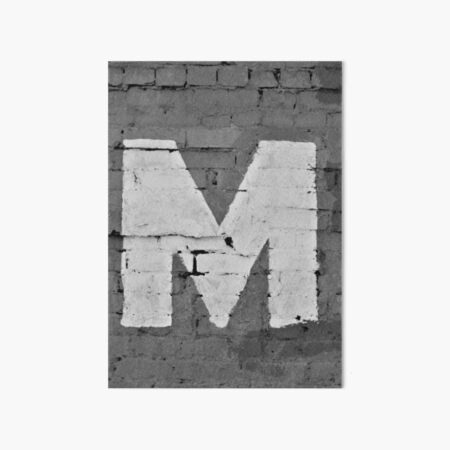 Lámina rígida «Letra M Alfabeto Fotografía - Anuncio de construcción ...