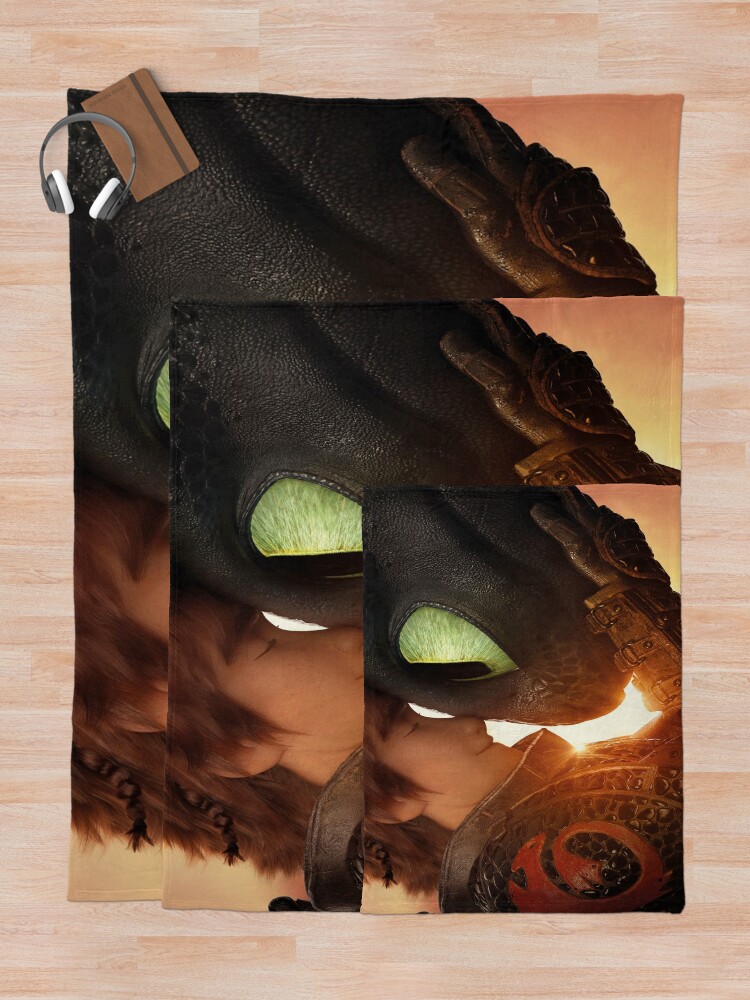 "How to Train Your Dragon 3" Throw Blanket for Sale by Disnerd101 ...