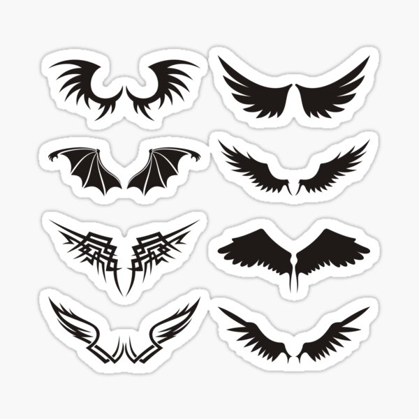"Wings Icon Set Sticker 2" Sticker for Sale by sifis | Redbubble