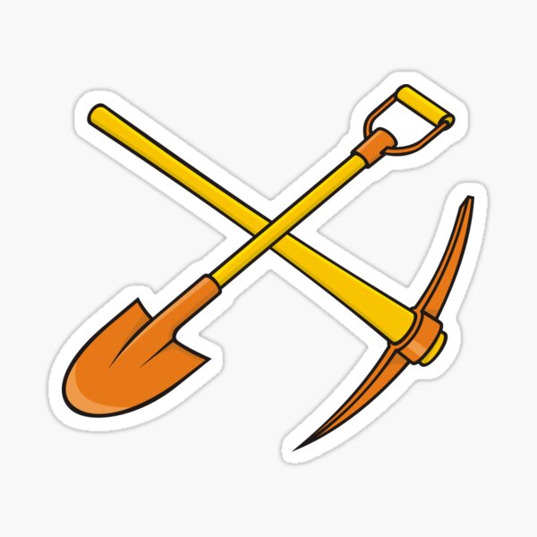 "Pickaxe and Shovel" Sticker for Sale by sifis | Redbubble