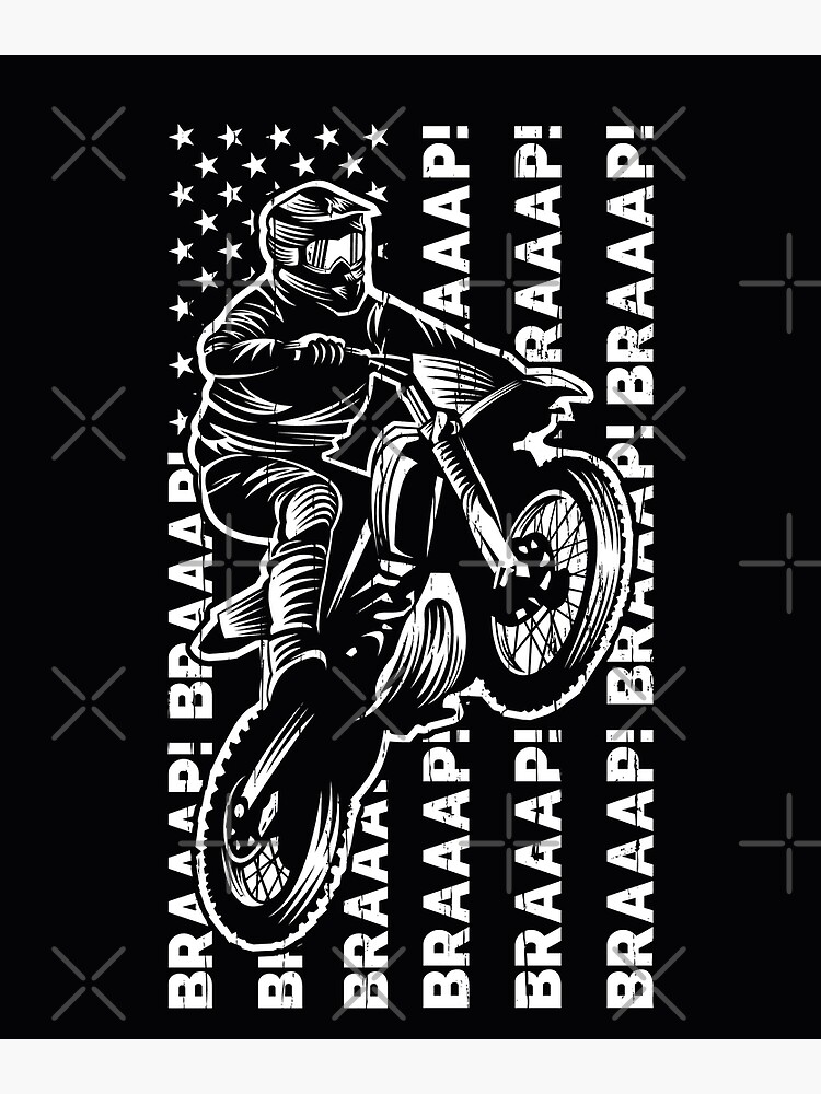 "BRAAAP Motocross Rider Dirt Bike Enthusiast Gift" Poster for Sale by ...