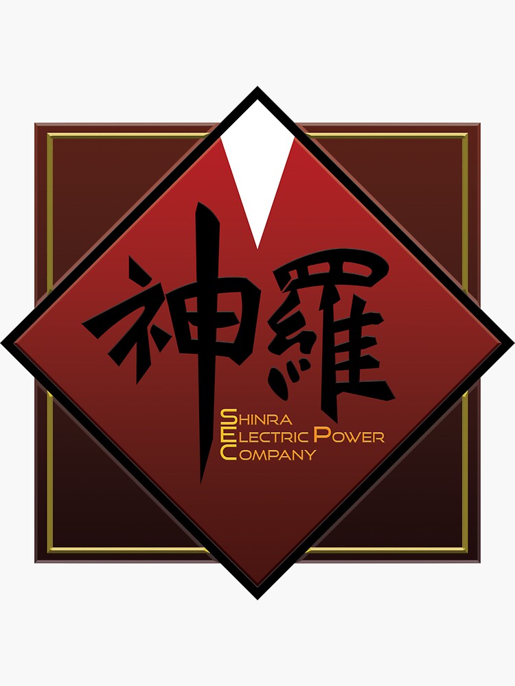 "Shinra Electric Power Company Final Fantasy 7 神羅" Sticker for Sale by ...