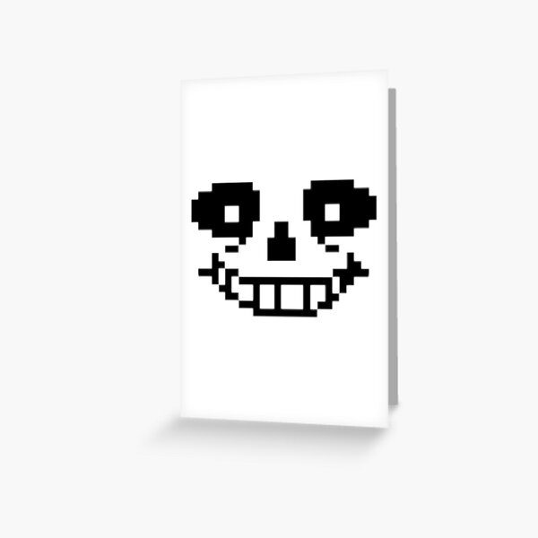 "Sans Undertale face" Greeting Card by Scarymatronic | Redbubble