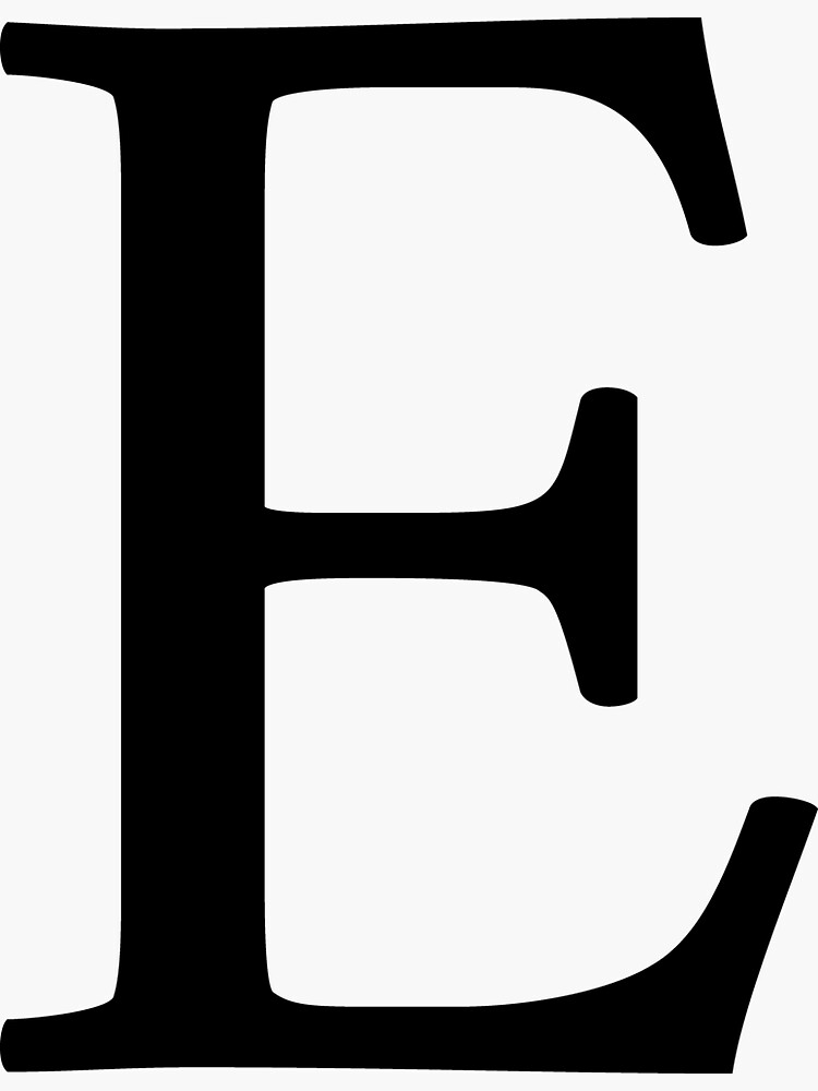 "Letter E - Roman" Sticker for Sale by aether951 | Redbubble