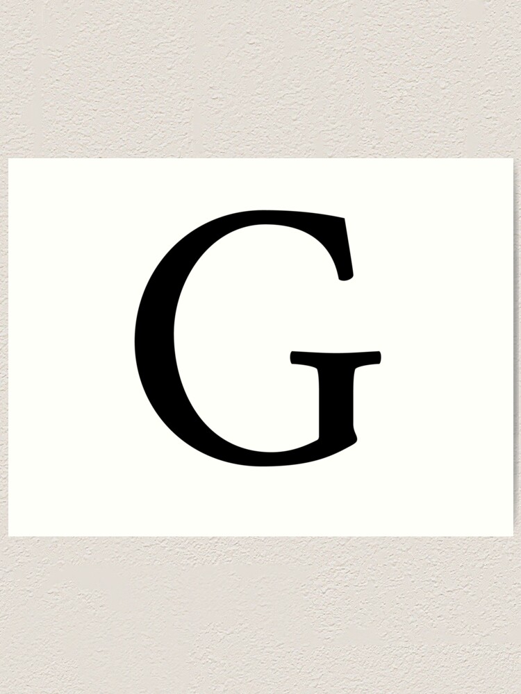 "Letter G - Roman" Art Print for Sale by aether951 | Redbubble