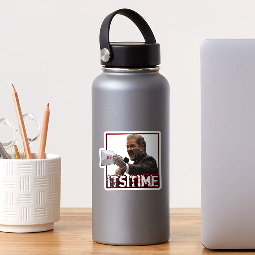 "Bruce Buffer ITS TIME" Sticker for Sale by meme-dreamer | Redbubble
