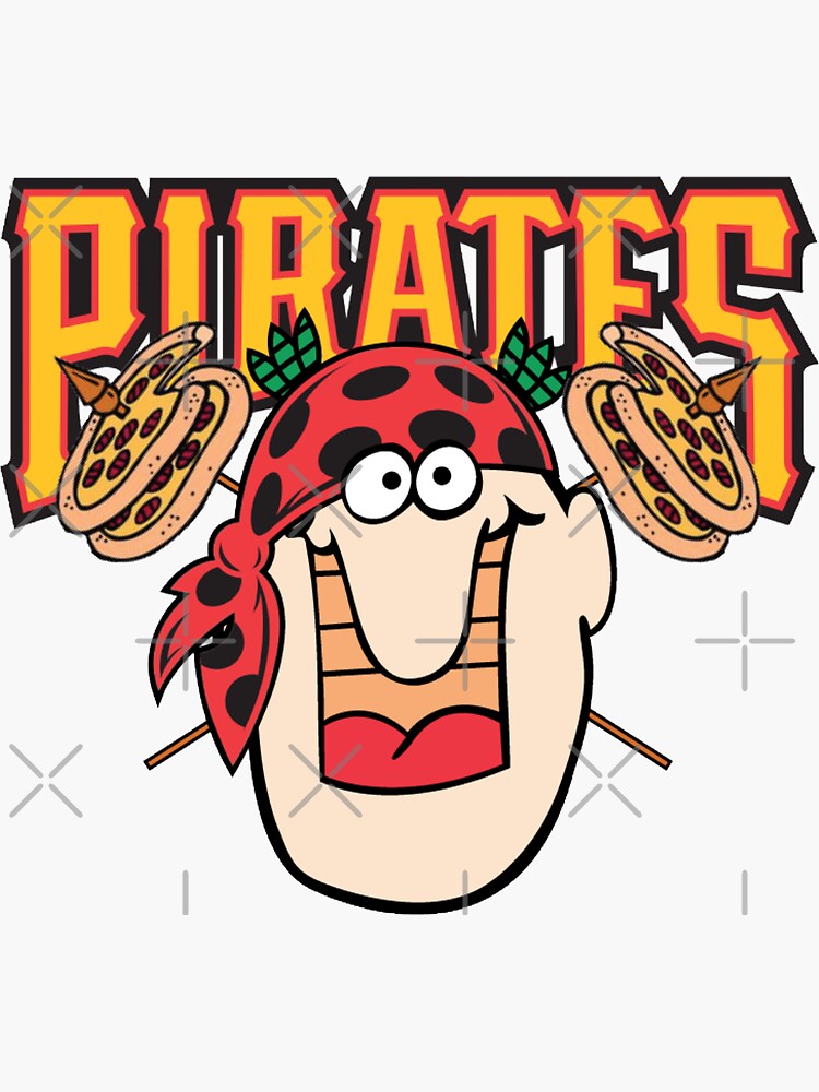 "MLB Reimagined - The Pizza Eating Pirates of Pittsburgh " Sticker for ...
