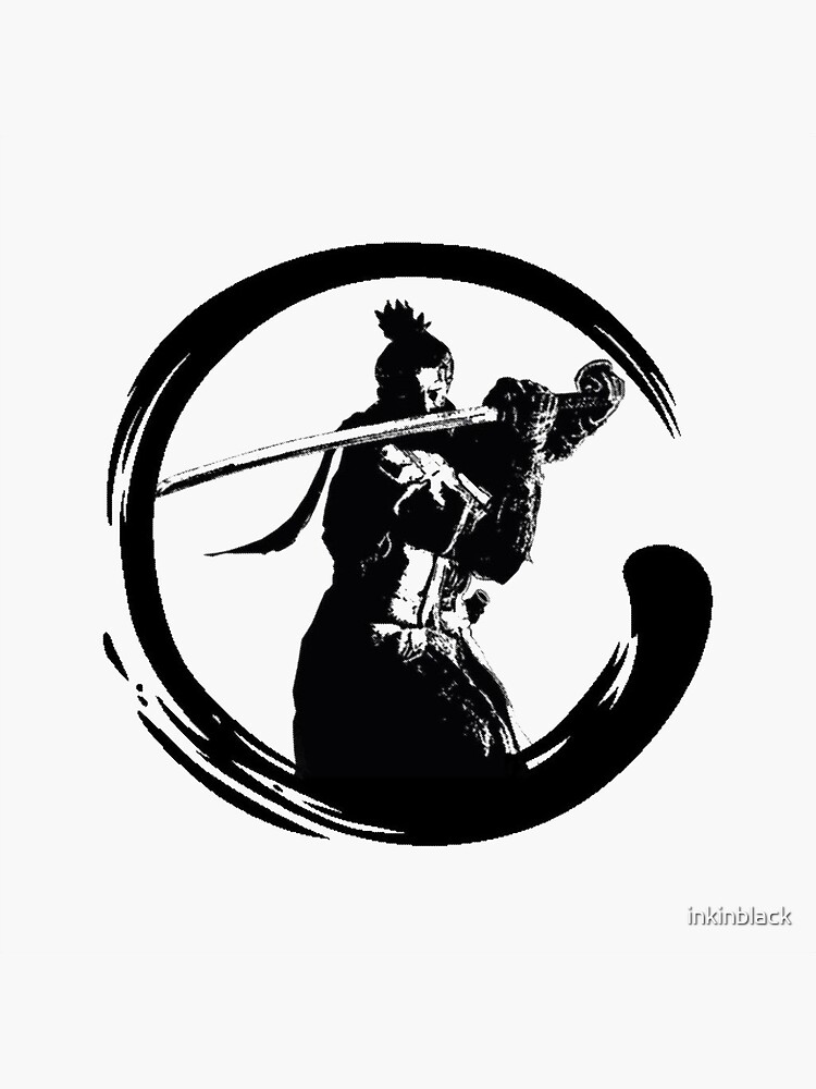 "Sekiro Samurai" Sticker for Sale by inkinblack | Redbubble