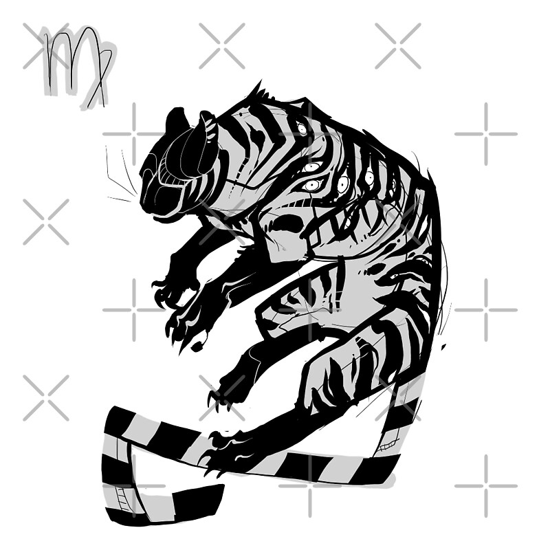 "DoubleZodiac - Virgo Tiger" by Disasters | Redbubble