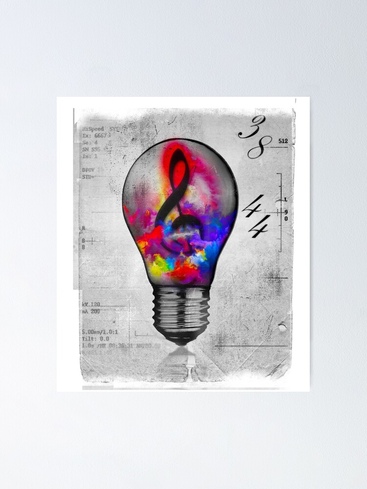 "Music Lamp" Poster by NoraMohammed | Redbubble