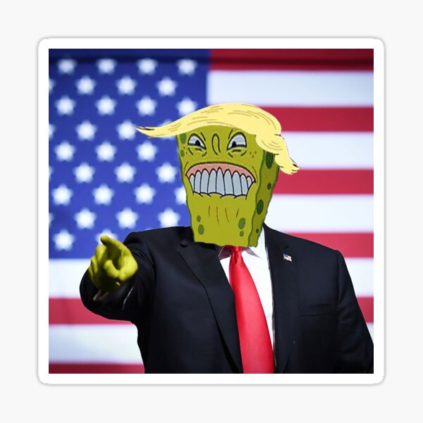 "President Spongebob" Sticker for Sale by MichaelRearden | Redbubble