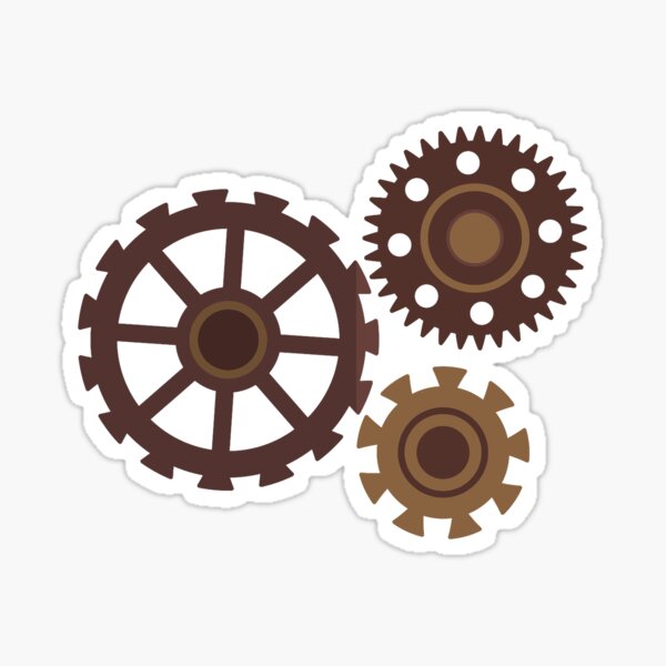 "Cogs" Sticker by Somniart | Redbubble