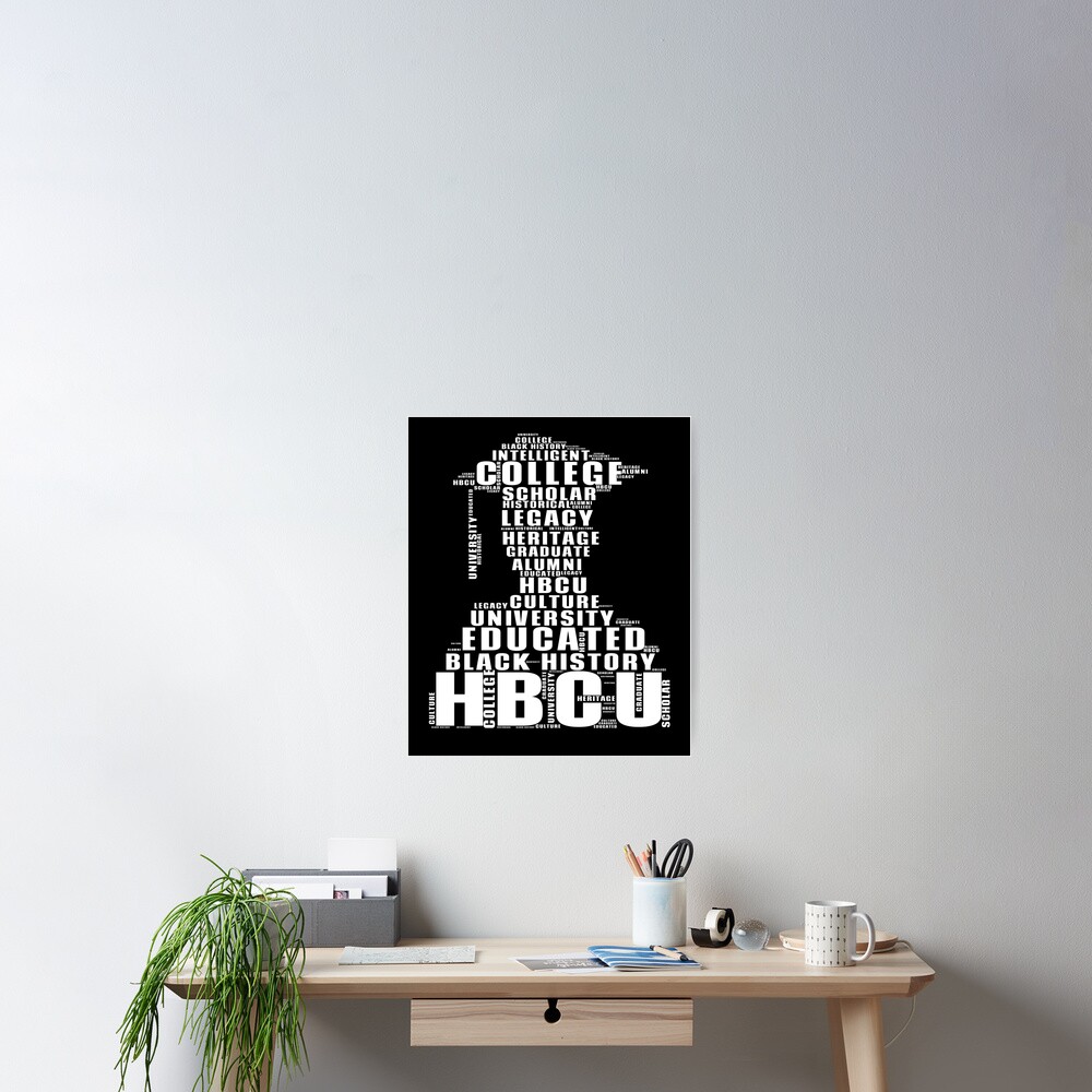 "HBCU College University Graduate Word Art (white)" Poster for Sale by ...