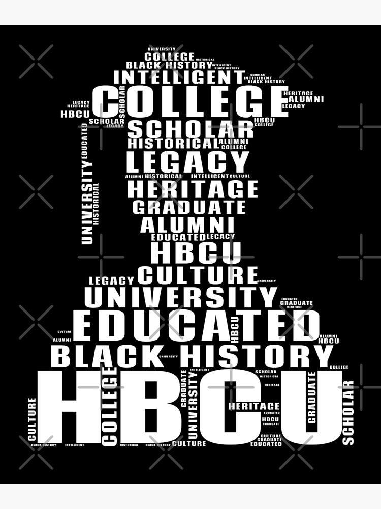 "HBCU College University Graduate Word Art (white)" Poster for Sale by ...