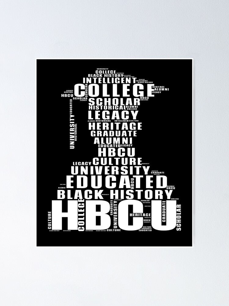 "HBCU College University Graduate Word Art (white)" Poster for Sale by ...