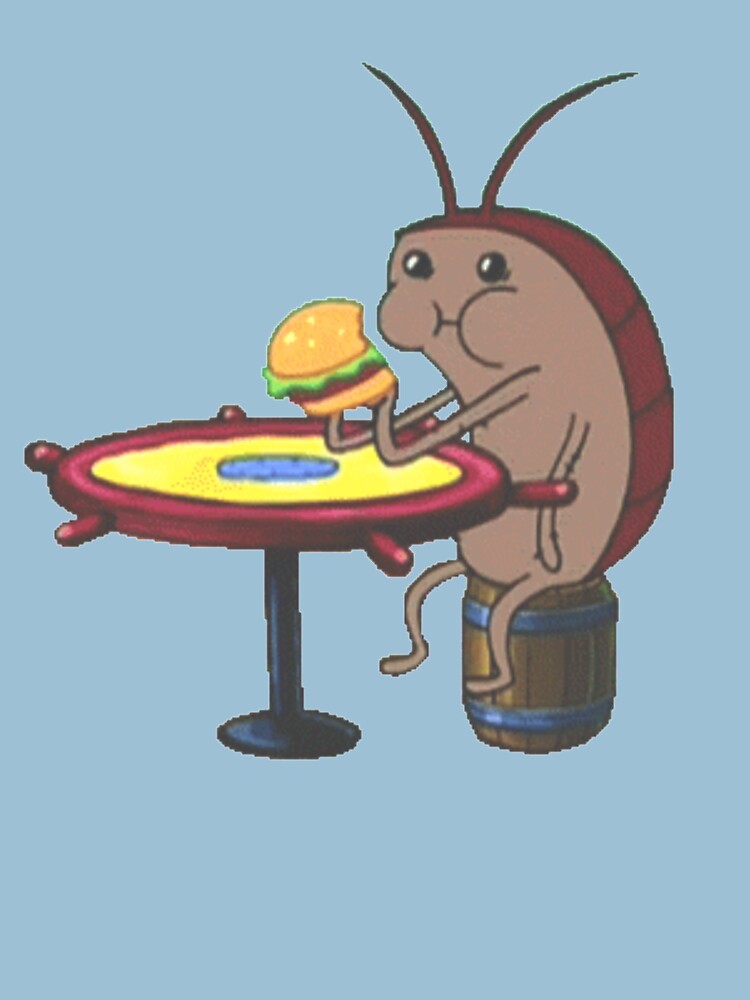 "Roach from Spongebob eating Krabby Patty" T-shirt by talialif | Redbubble
