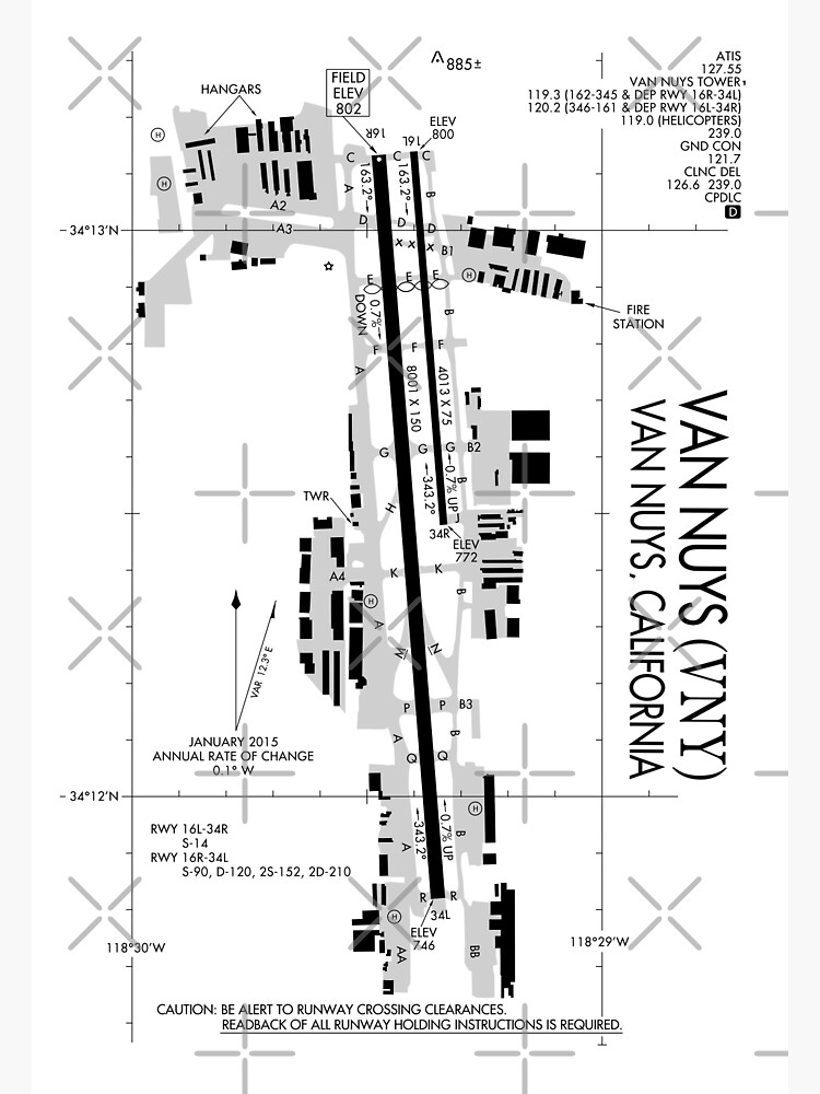 "Van Nuys Airport California VNY" Poster for Sale by Statepallets ...