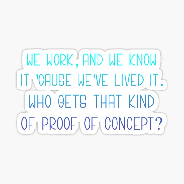 "We work" Sticker for Sale by FillorianQueen | Redbubble