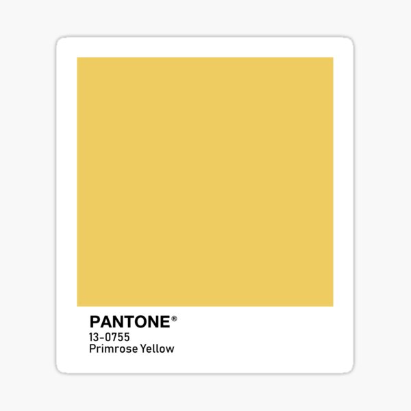 "Pantone Primrose Yellow" Sticker for Sale by scultura | Redbubble
