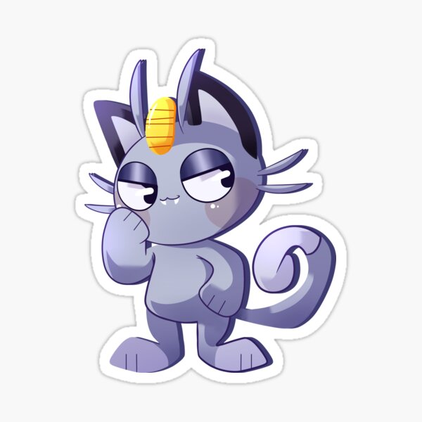 "Alolan Meowth" Sticker by scribblekisses | Redbubble