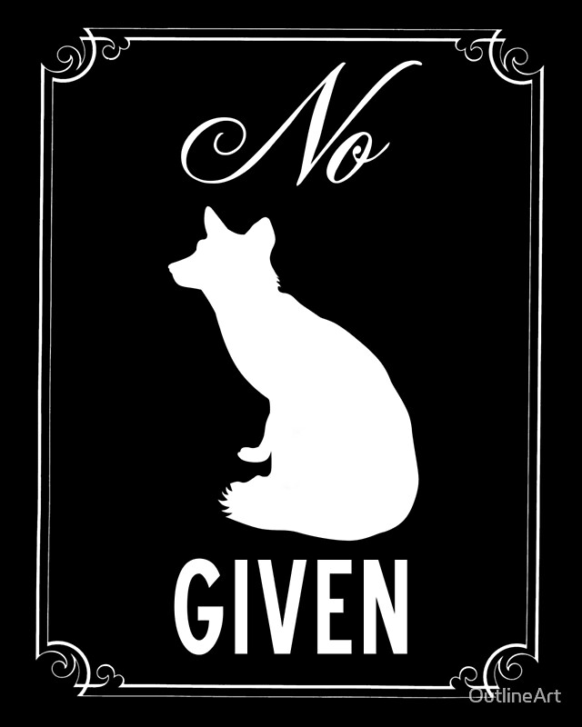 "No Fox Given" by OutlineArt | Redbubble
