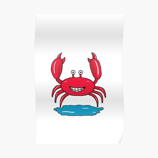 "Crabby Crab" Poster by DesignsNinja | Redbubble