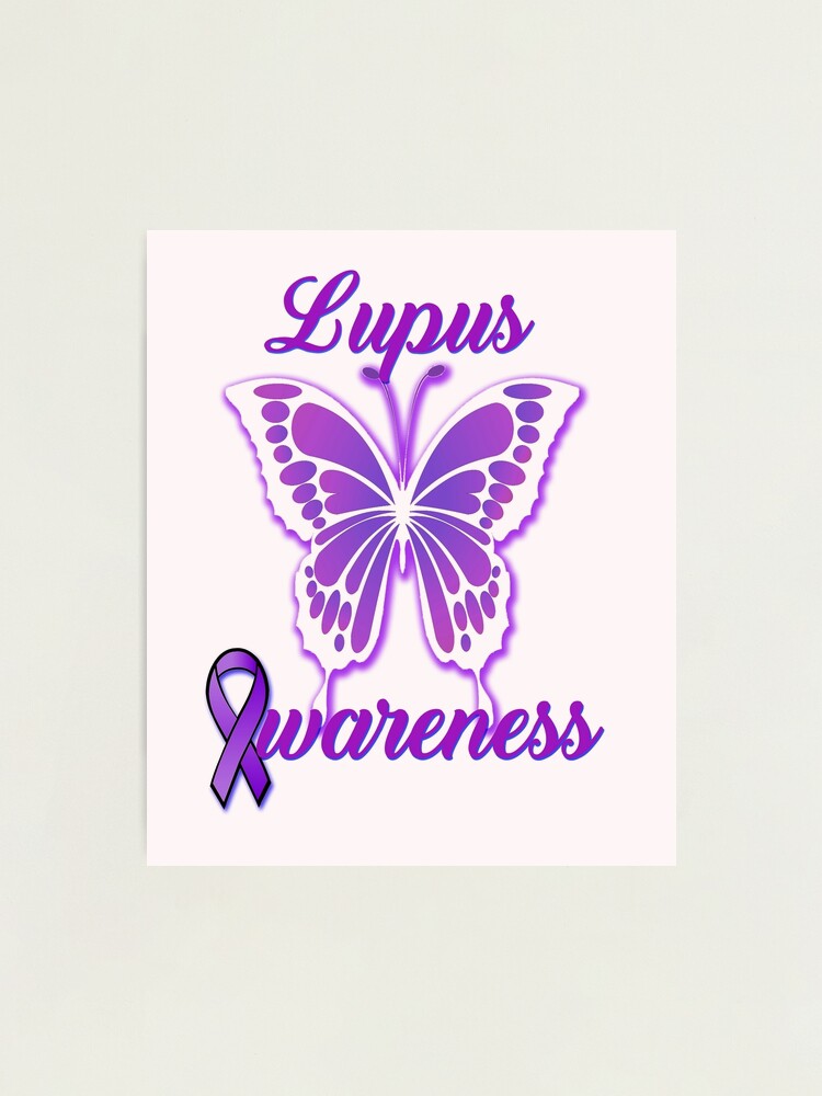 Purple Butterfly Lupus Ribbon