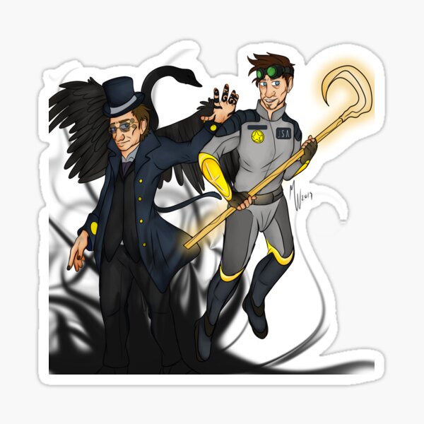 "The Shade and Starman" Sticker for Sale by Acedhampir | Redbubble