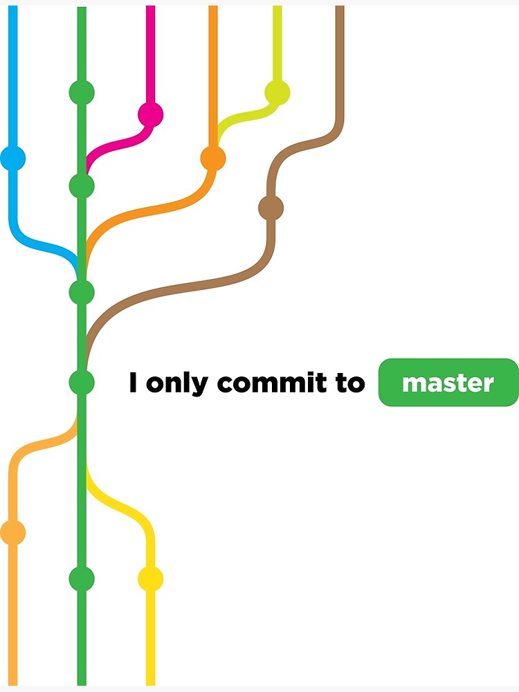 "I only commit to master (color)" Poster for Sale by baadaa | Redbubble