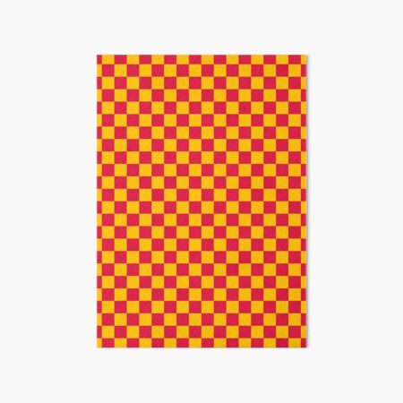 "Amber Orange and Crimson Red Checkerboard" Art Board Print by ...