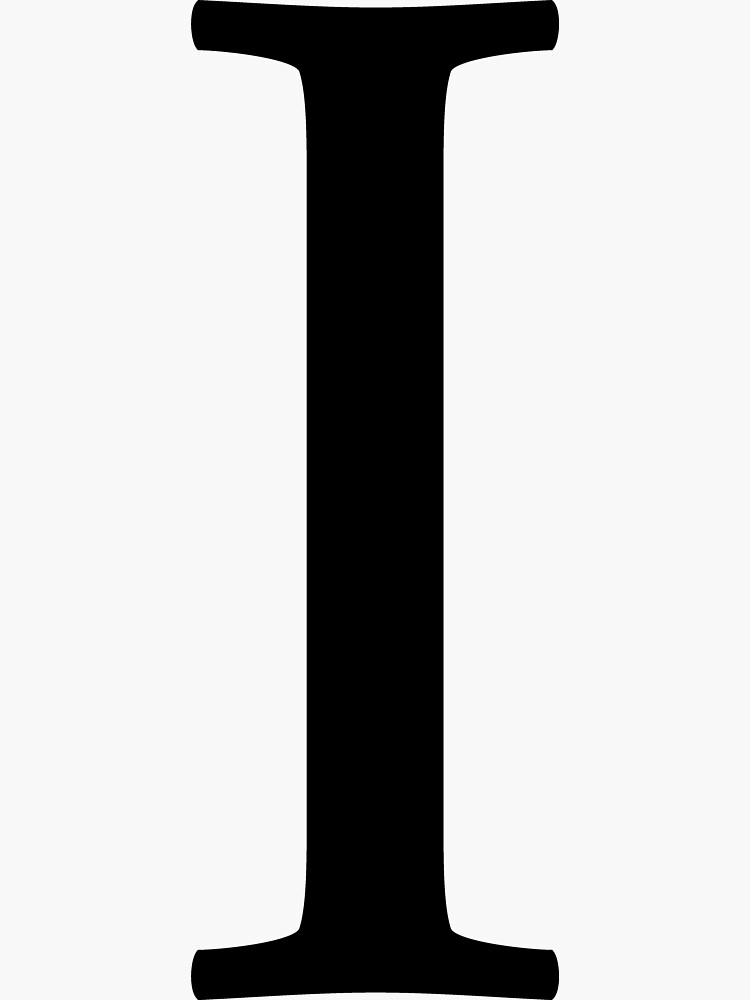 "Letter I - Roman" Sticker for Sale by aether951 | Redbubble