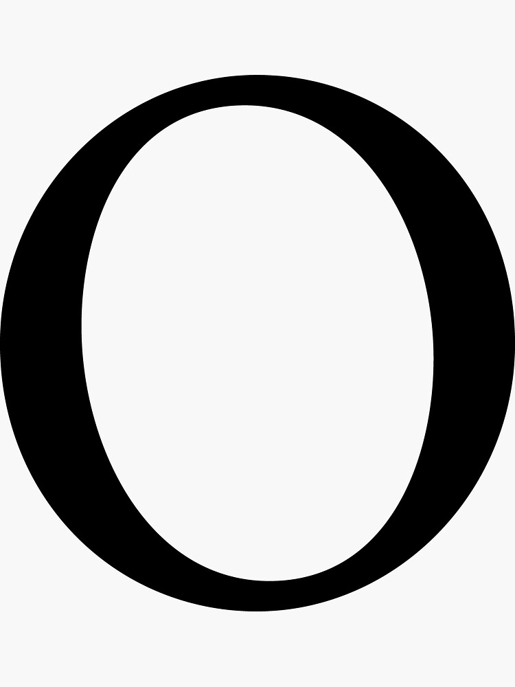 "Letter O - Roman" Sticker by aether951 | Redbubble