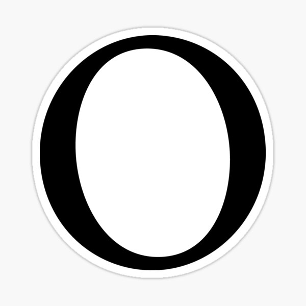 "Letter O - Roman" Sticker by aether951 | Redbubble