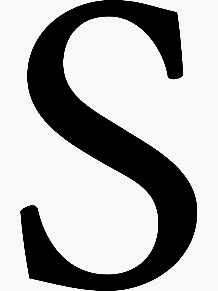 "Letter S - Roman" Sticker for Sale by aether951 | Redbubble