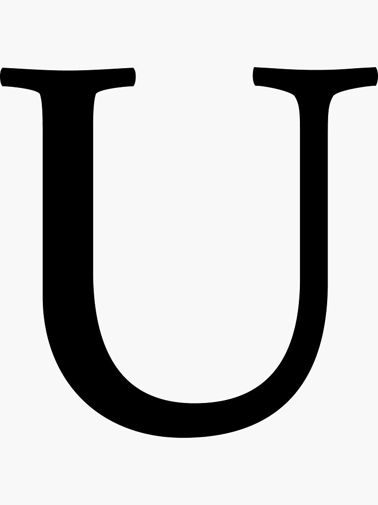 "Letter U - Roman" Sticker for Sale by aether951 | Redbubble