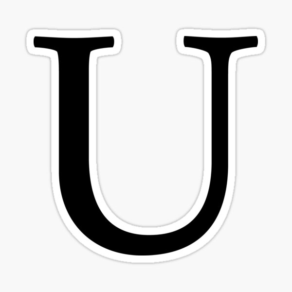 "Letter U - Roman" Sticker by aether951 | Redbubble