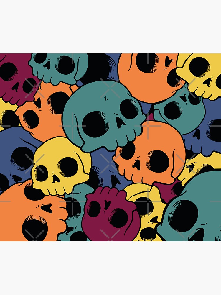 "Color Skulls Pattern I" Sticker by NinjaDesignInc | Redbubble