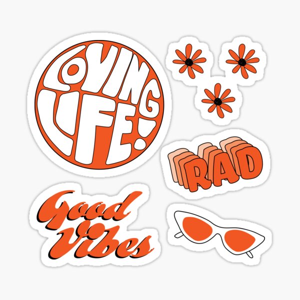 "Orange Sticker Pack - happy and inspirational!" Sticker by The-Goods ...