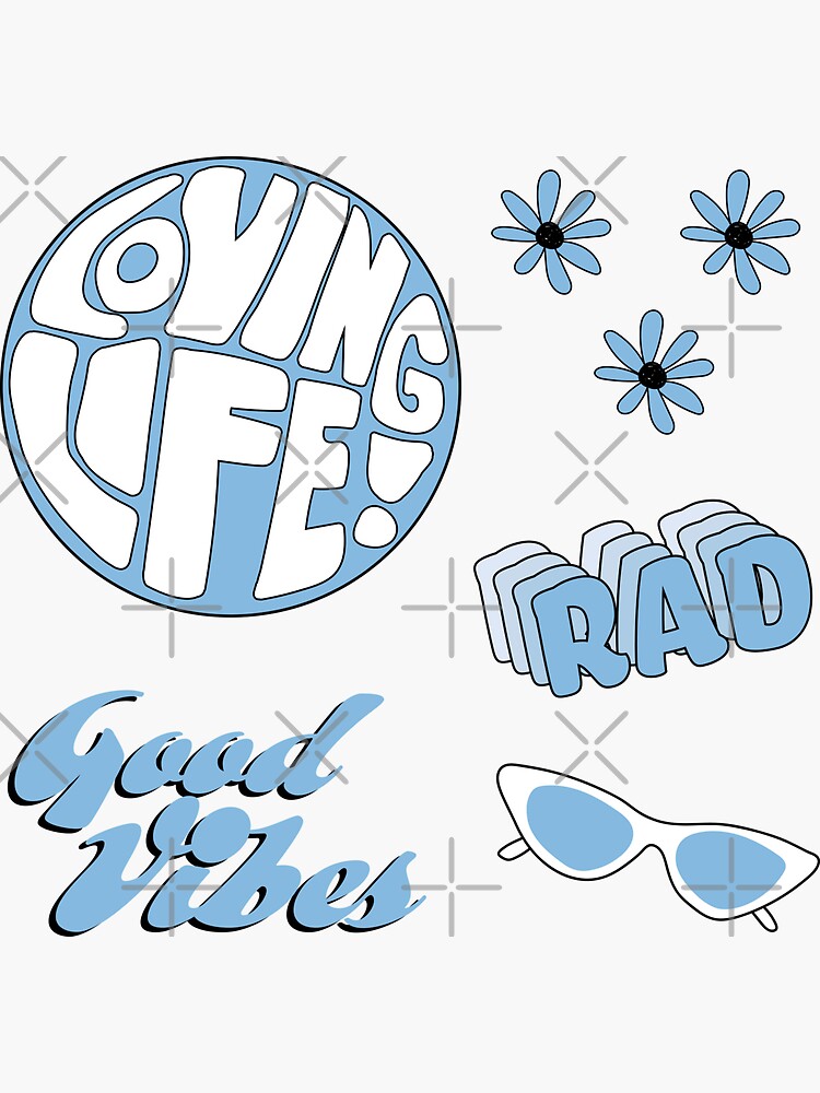 "Light Blue Sticker Pack - pretty and inspirational!" Sticker for Sale ...
