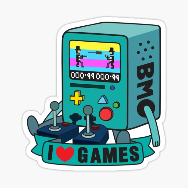 "BMO Game" Sticker for Sale by plushism | Redbubble
