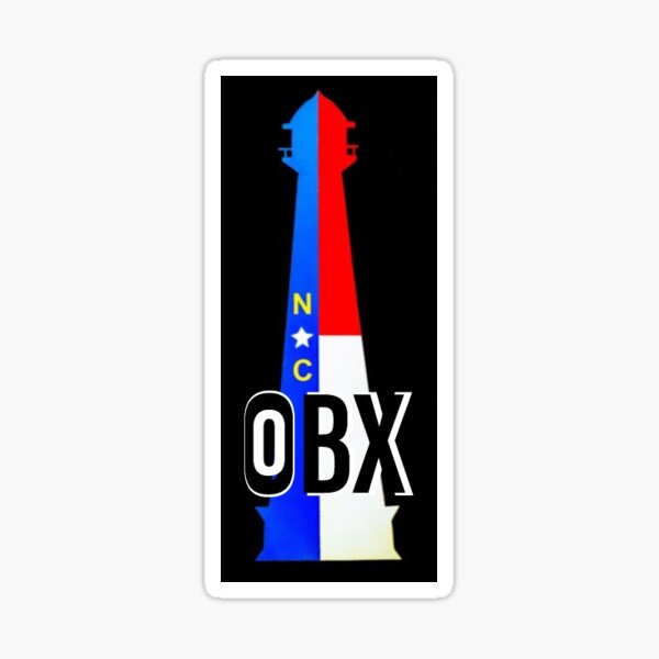 "OBX Lighthouse NC flag" Sticker for Sale by barryknauff | Redbubble