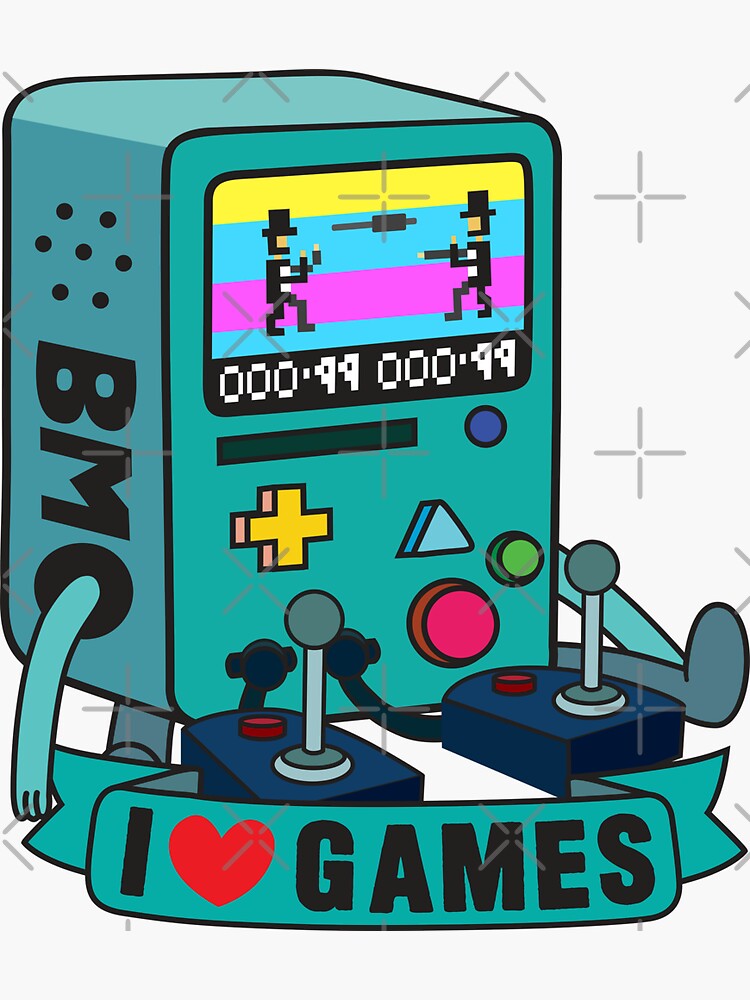 "BMO Game" Sticker for Sale by plushism | Redbubble