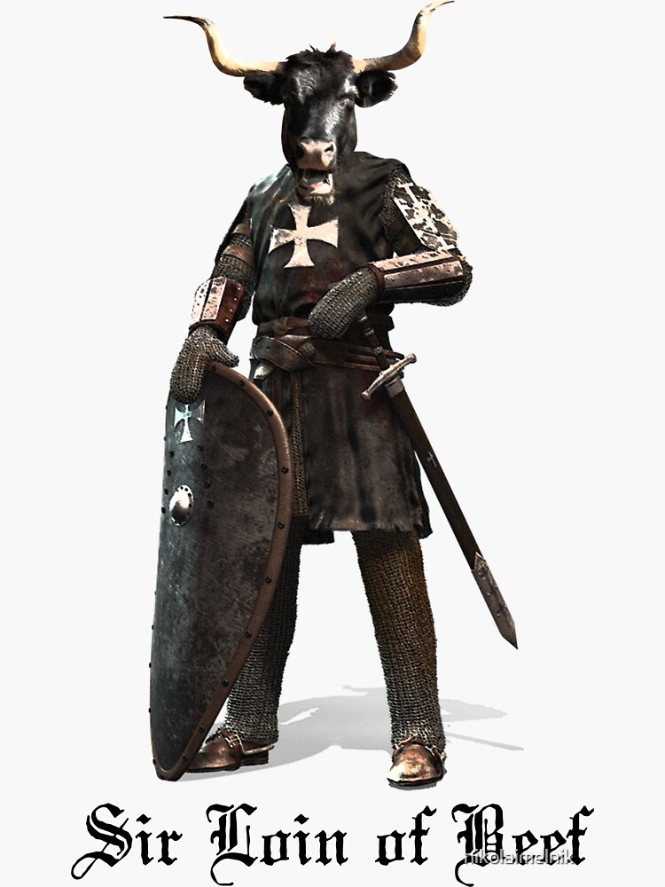 "Sir Loin" Sticker by nikolaimelnik | Redbubble