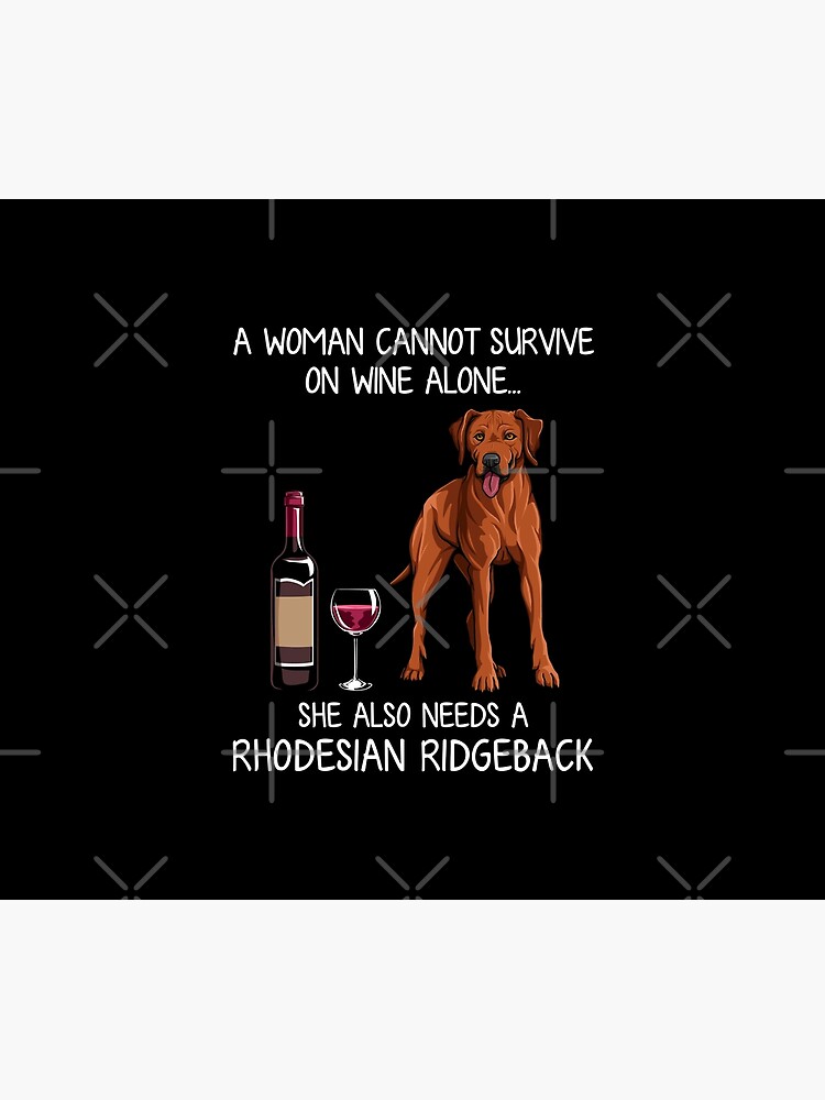 "Rhodesian Ridgeback and wine Funny dog" Duvet Cover for Sale by ...