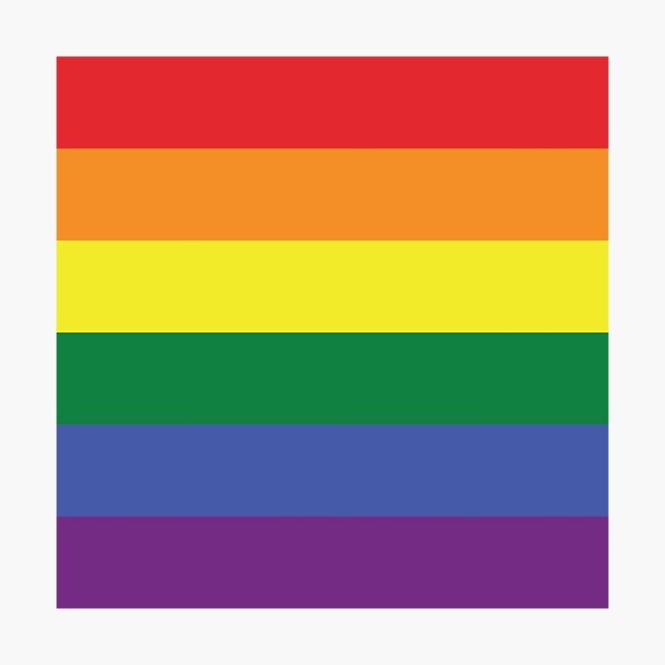 "LGBTQIA+ Community Minimal Square Pride Flag" Photographic Print by ...