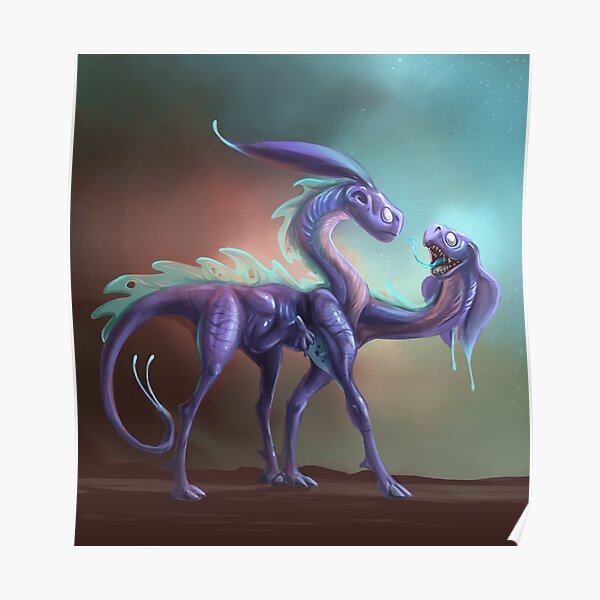 "Alien Hydra" Poster for Sale by TheDragonsVoice | Redbubble