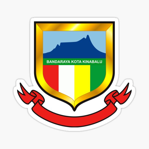 "Coat of Arms of Kota Kinabalu, Malaysia" Sticker for Sale by PZAndrews ...