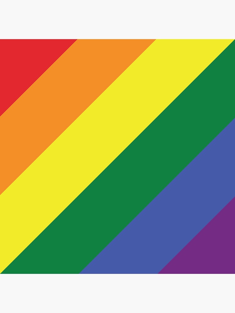"LGBTQIA+ Community Minimal Diagonal Square Pride Flag" Sticker by ...